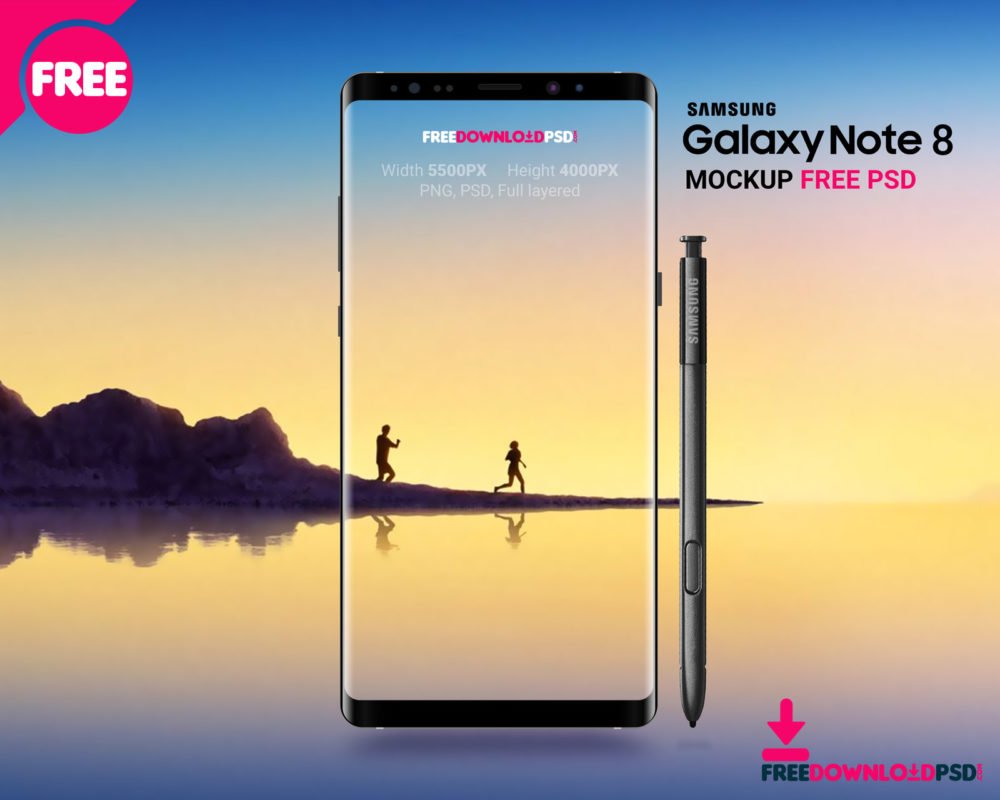 [Free Download] Samsung Note 8 Mockup | FreedownloadPSD.com