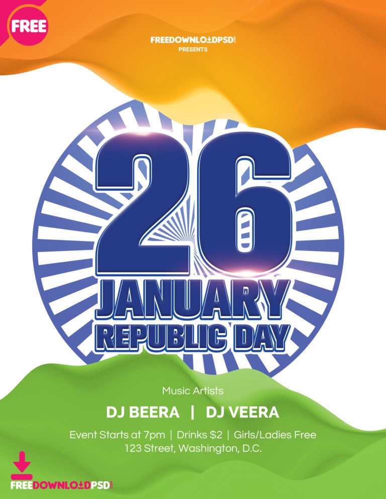 26 January Republic Day | FreedownloadPSD.com