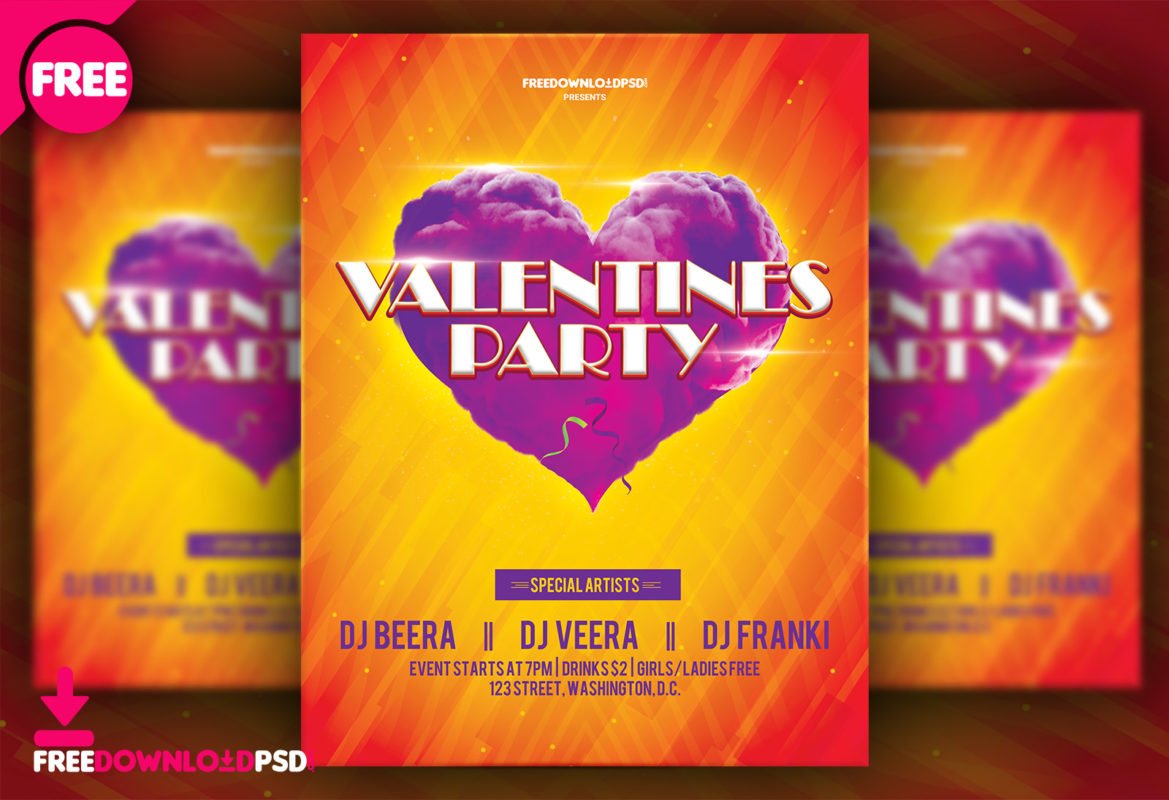 [Free] Free Valentine Flyer Templates | FreedownloadPSD.com