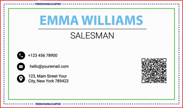 Salesman Business Card PSD Template | FreedownloadPSD.com