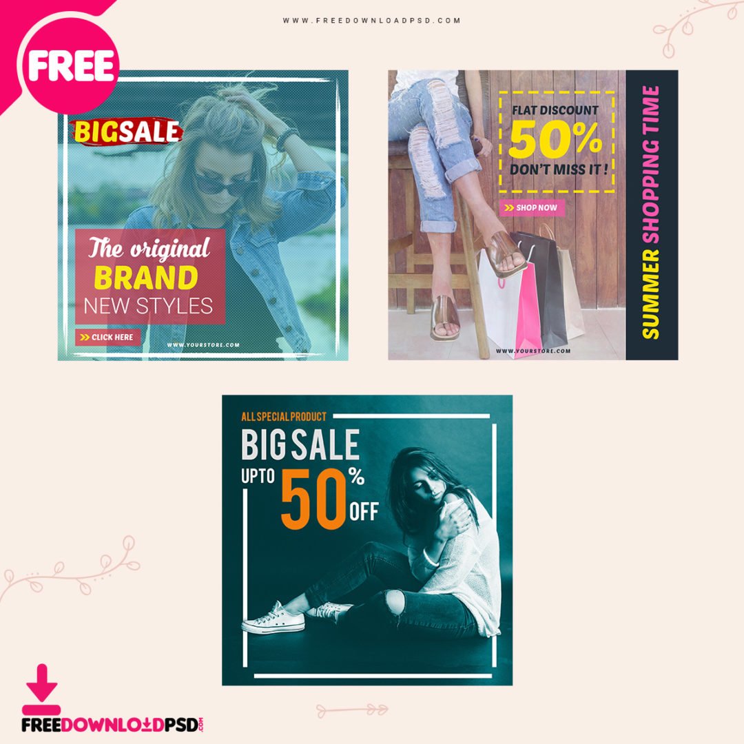 Facebook Social Media Template Set | FreedownloadPSD.com