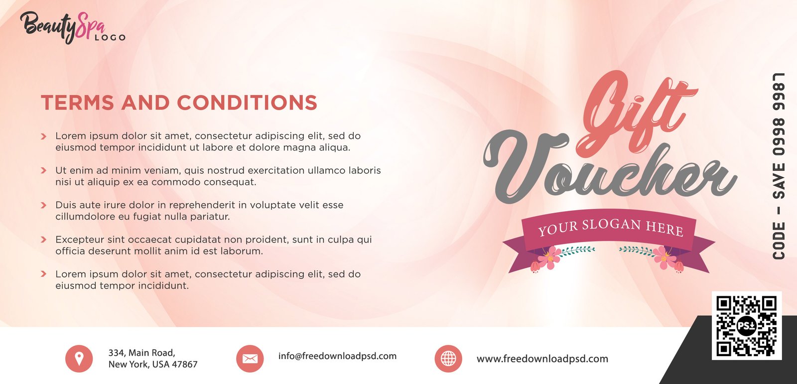 Spa Gift Voucher PSD Template FreedownloadPSD Spa Gift Voucher PSD Template FreedownloadPSD