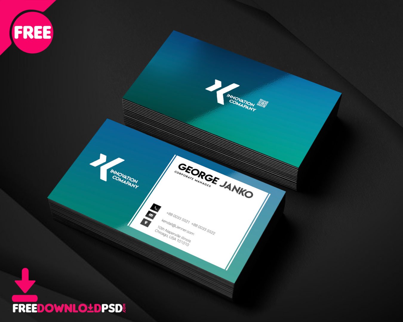 Corporate Manager Business Card | FreedownloadPSD.com