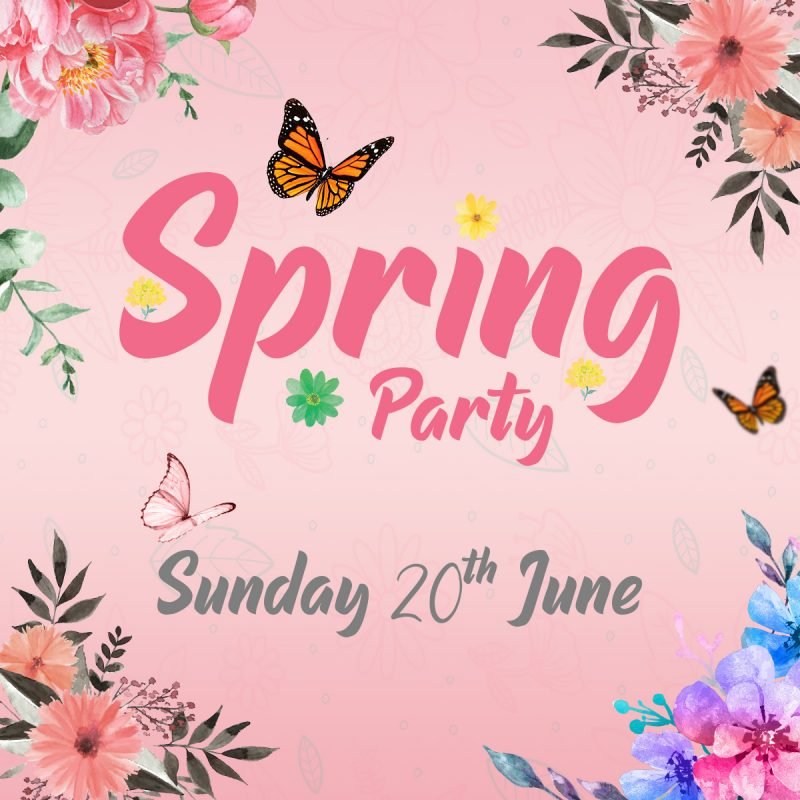 Spring Party Flyer Template + Social media Post | FreedownloadPSD.com