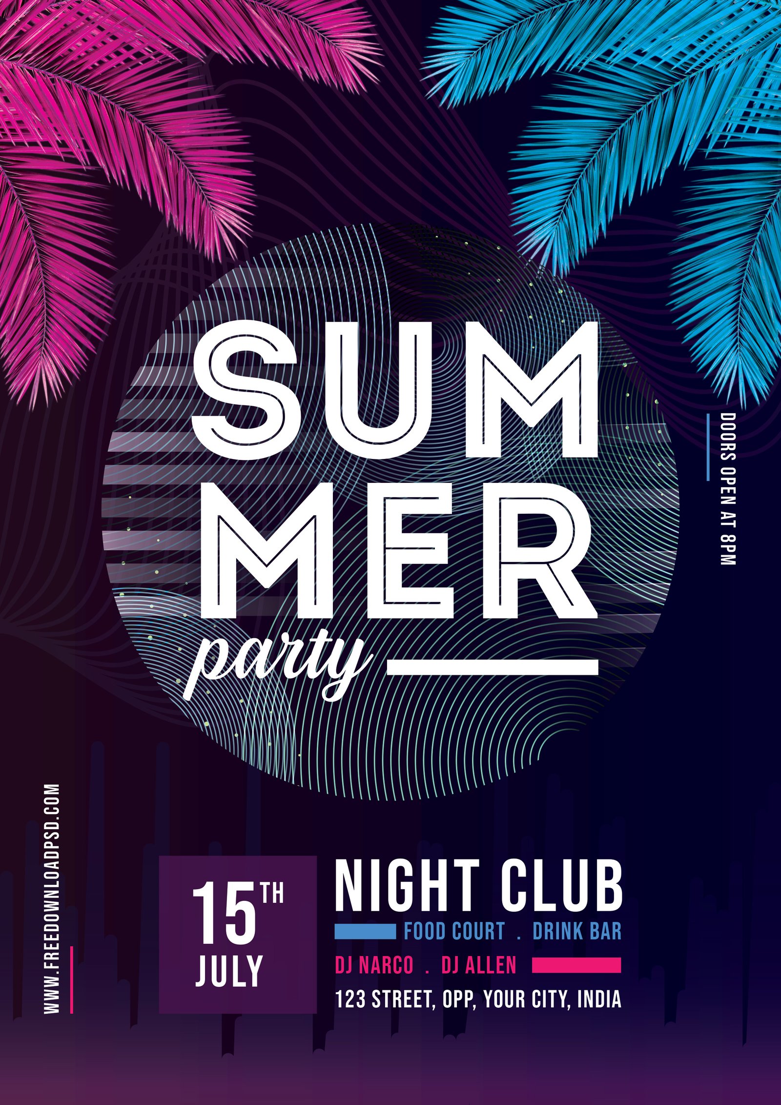 Summer Party Flyer Social Media FreedownloadPSD Summer Party Flyer Social Media FreedownloadPSD