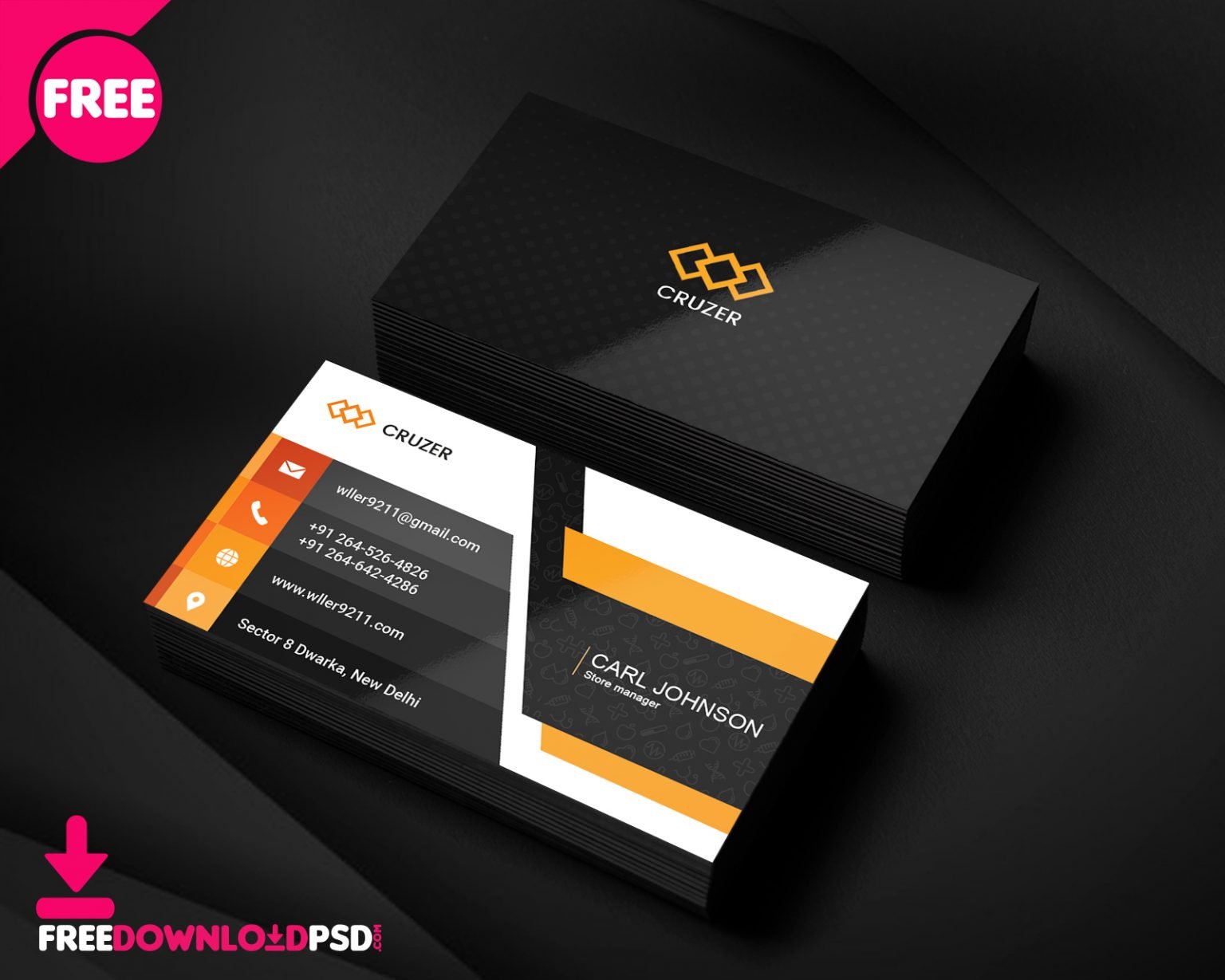 Store Manager Business Card Free PSD | FreedownloadPSD.com